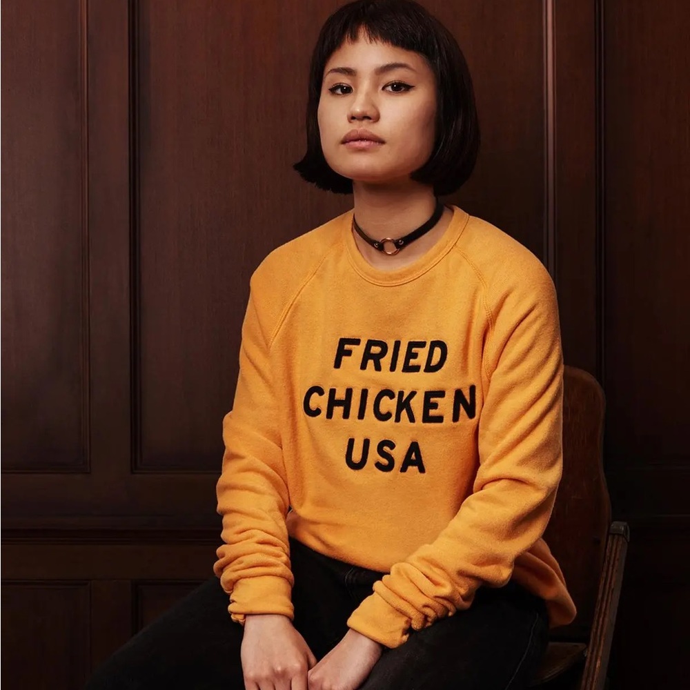 Rare Kfc Fried Chicken Usa Yellow Sweatshirt - Gem